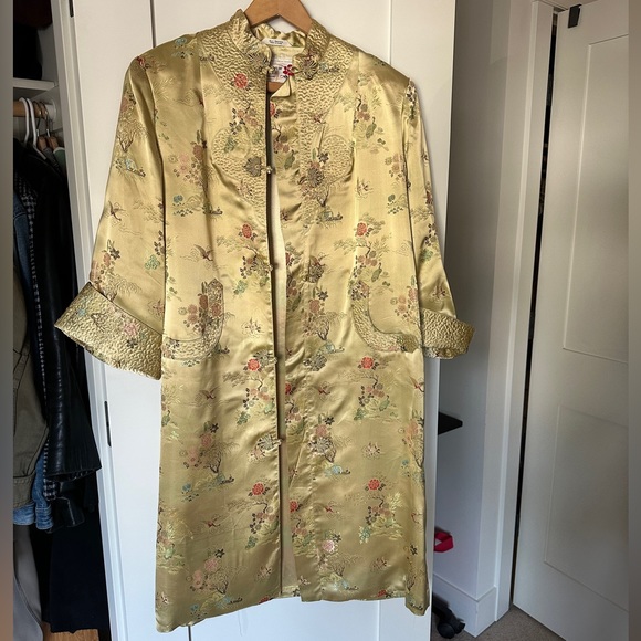 Jackets & Coats | Vintage Peony Brand Shanghai China Gold Brocade ...
